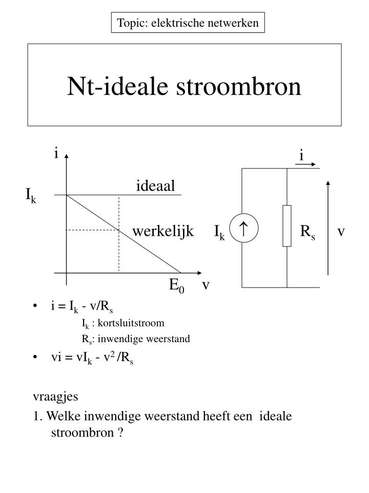 PPT - Elektrische netwerken PowerPoint Presentation - ID:5743605