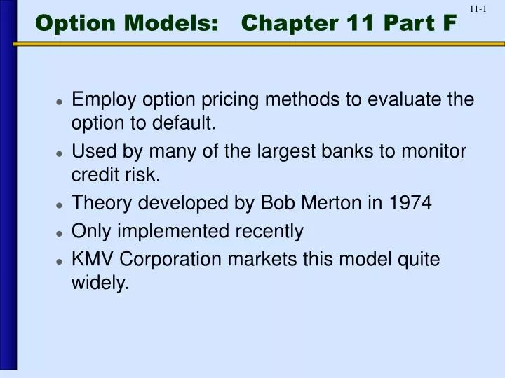PPT - Option Models: Chapter 11 Part F PowerPoint Presentation, free ...