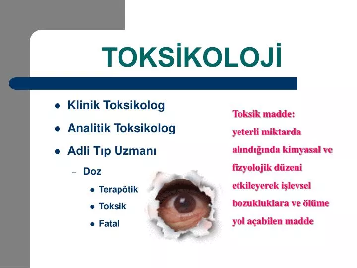 PPT - TOKSİKOLOJİ PowerPoint Presentation, free download - ID:5743725