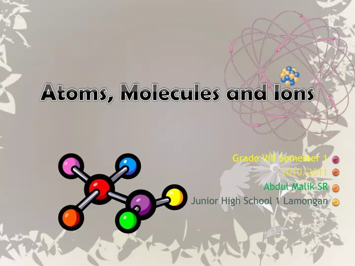PPT - Atoms, Molecules and Ions PowerPoint Presentation, free download ...