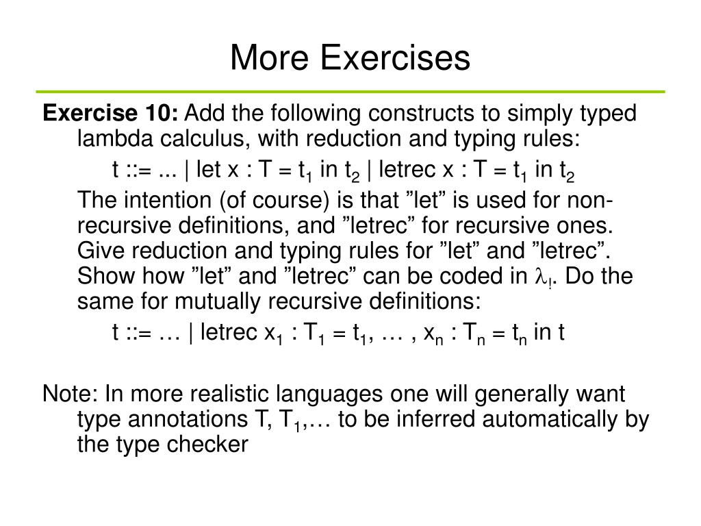 Ppt Advanced Formal Methods Lecture 3 Simply Typed Lambda Calculus Powerpoint Presentation