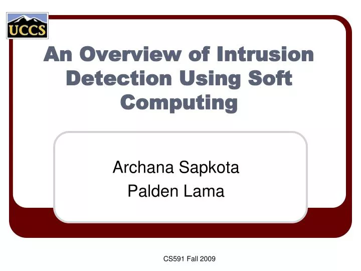 Ppt An Overview Of Intrusion Detection Using Soft Computing
