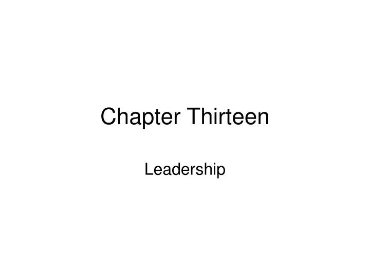 PPT - Chapter Thirteen PowerPoint Presentation, free download - ID:5744944