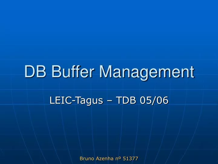 PPT - DB Buffer Management PowerPoint Presentation, free download - ID ...