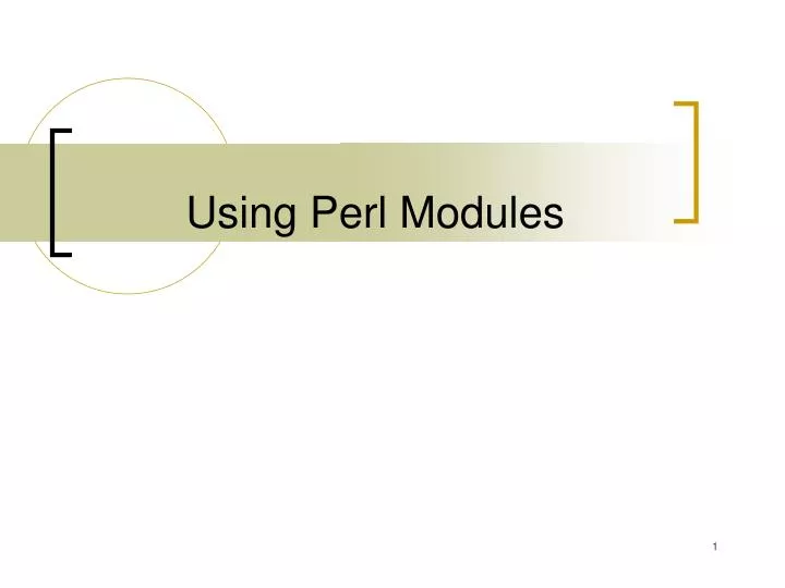 PPT - Using Perl Modules PowerPoint Presentation, free download - ID ...