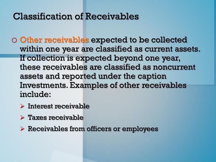PPT - Receivables PowerPoint Presentation - ID:5747518