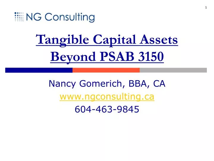 PPT - Tangible Capital Assets Beyond PSAB 3150 PowerPoint Presentation ...