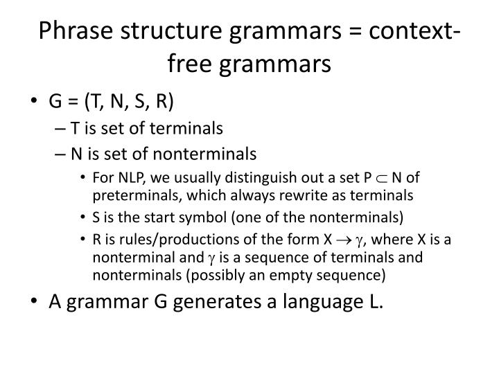PPT - Trees, Grammars, and Parsing PowerPoint Presentation - ID:5747777