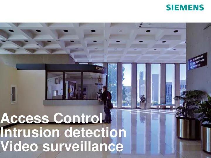 PPT - Access Control Intrusion detection Video surveillance PowerPoint ...