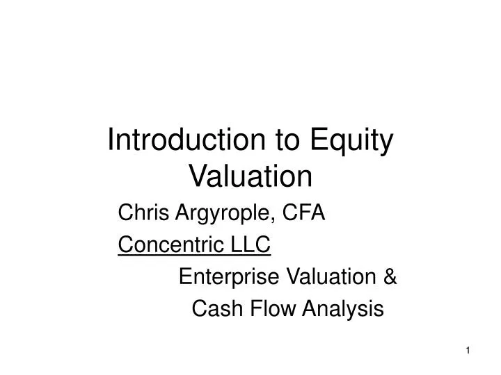 Ppt Introduction To Equity Valuation Powerpoint Presentation Free