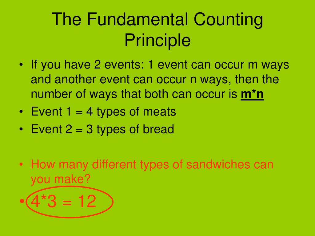 Ppt The Fundamental Counting Principle And Permutations Powerpoint