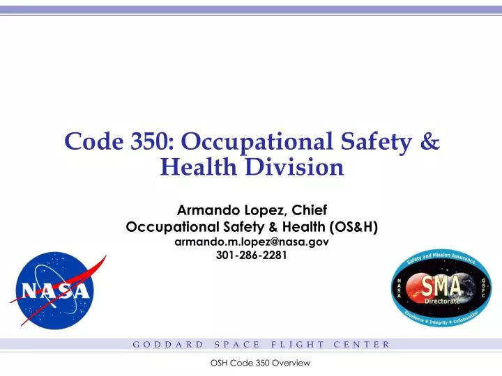 PPT - Code 350: Occupational Safety & Health Division PowerPoint ...
