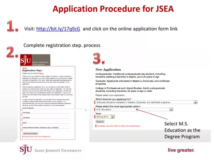 PPT - Application Procedure for JSEA PowerPoint Presentation, free ...