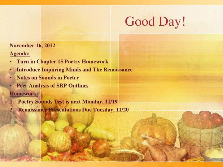 PPT - Good Day! PowerPoint Presentation, free download - ID:5752131