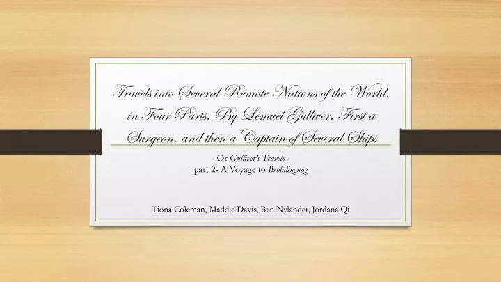 PPT - Tiona Coleman, Maddie Davis, Ben Nylander, Jordana Qi PowerPoint ...