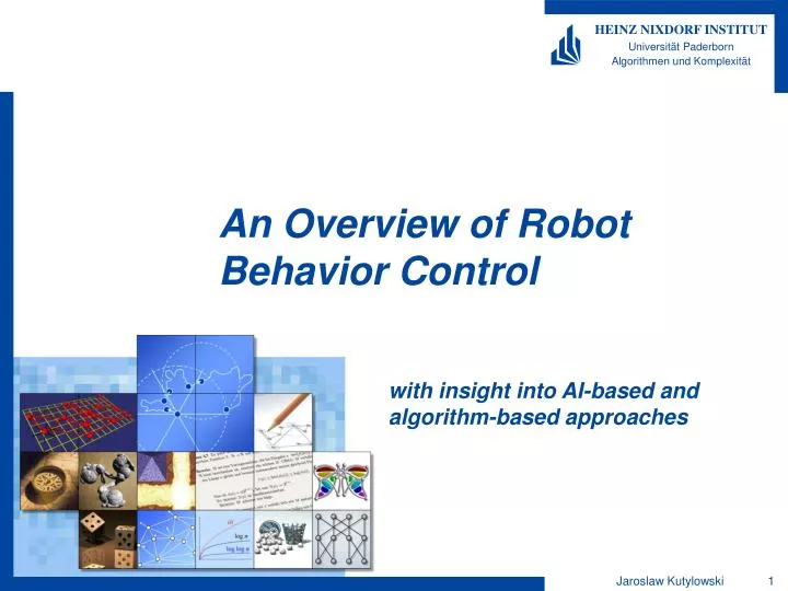 PPT - An Overview of Robot Behavior Control PowerPoint Presentation ...