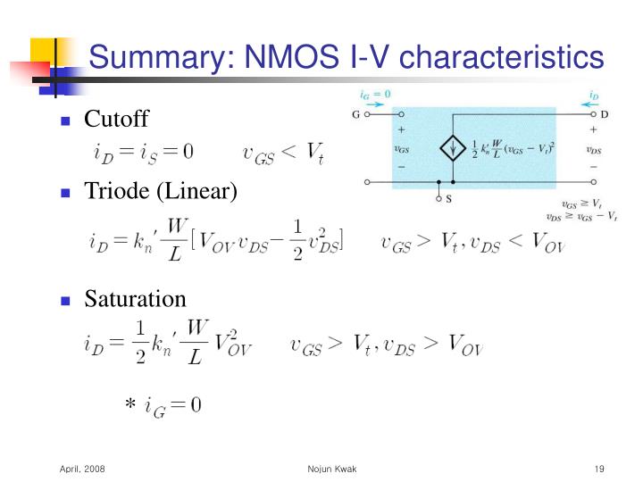 PPT - 전자 회로 1 Lecture 6 (MOSFET) PowerPoint Presentation - ID:5754338