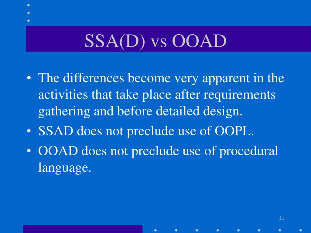 Ppt Ssa D Vs Ooad Powerpoint Presentation Free Download Id 5754360
