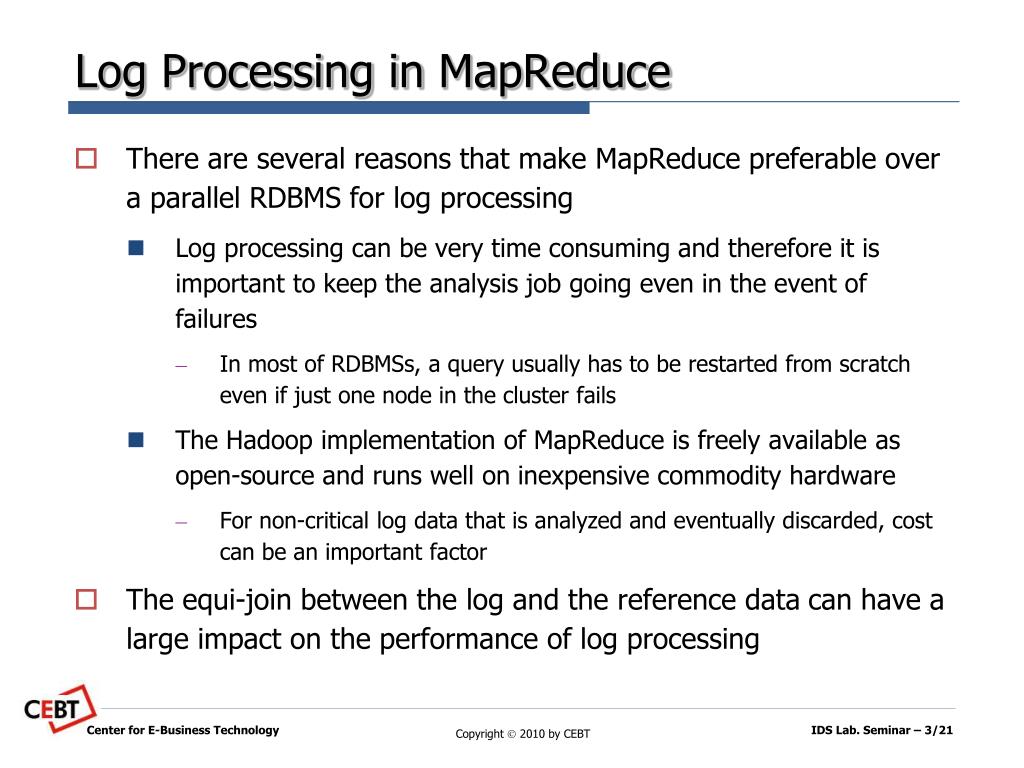 Ppt A Comparison Of Join Algorithms For Log Processing In Mapreduce Powerpoint Presentation
