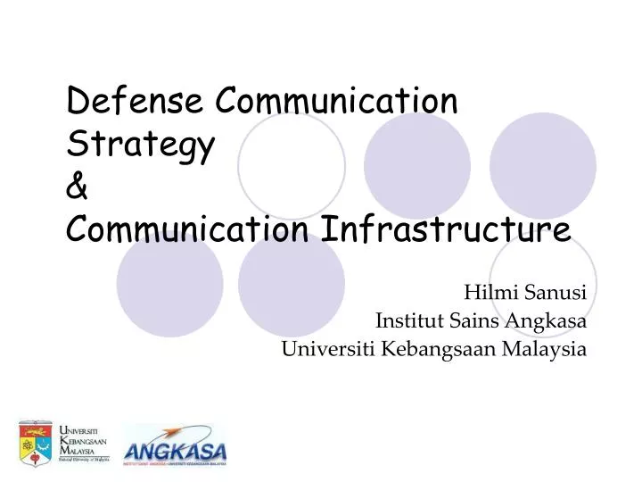PPT - Defense Communication Strategy & Communication Infrastructure ...