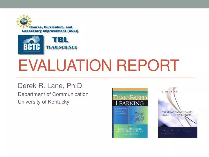PPT - evaluation Report PowerPoint Presentation, free download - ID:5756230