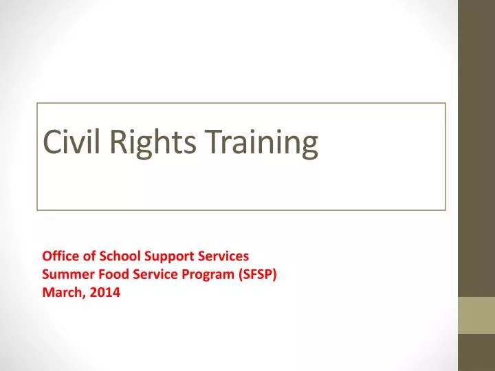 PPT - Civil Rights Training PowerPoint Presentation, free download - ID ...