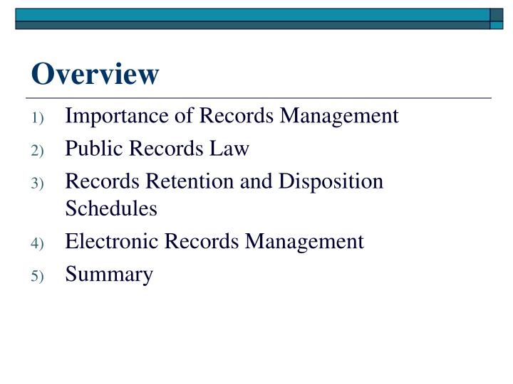 PPT - Public Records Management PowerPoint Presentation - ID:5756992