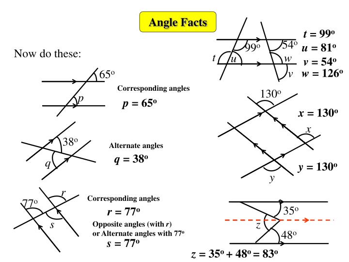 PPT - Angle Facts PowerPoint Presentation - ID:5757416