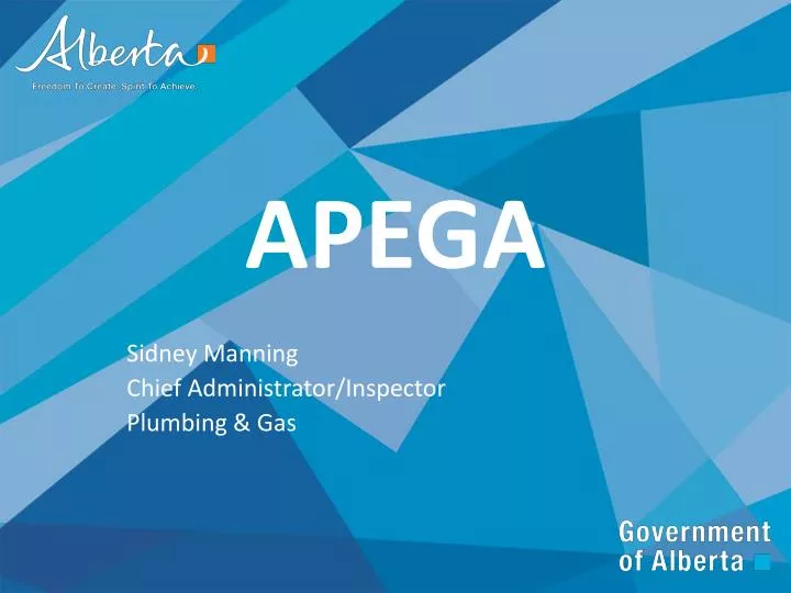 PPT - APEGA PowerPoint Presentation, free download - ID:5757507