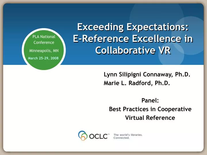 PPT - Exceeding Expectations: E-Reference Excellence in Collaborative ...