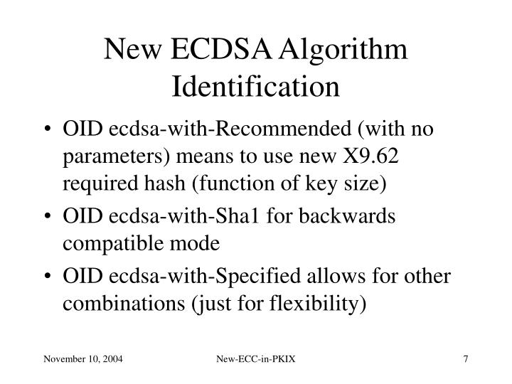 PPT - Additional Algorithms and Identifiers for Elliptic Curve ...