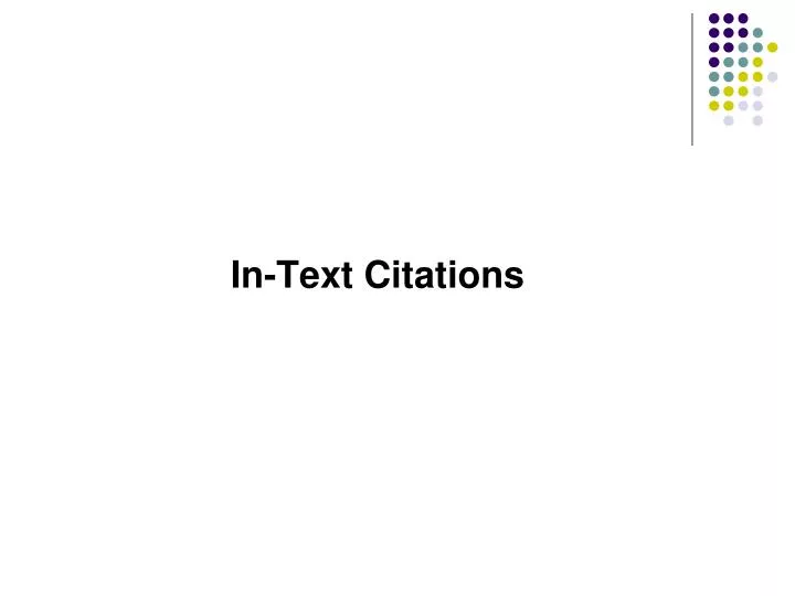 PPT - In-Text Citations PowerPoint Presentation, free download - ID:5759246
