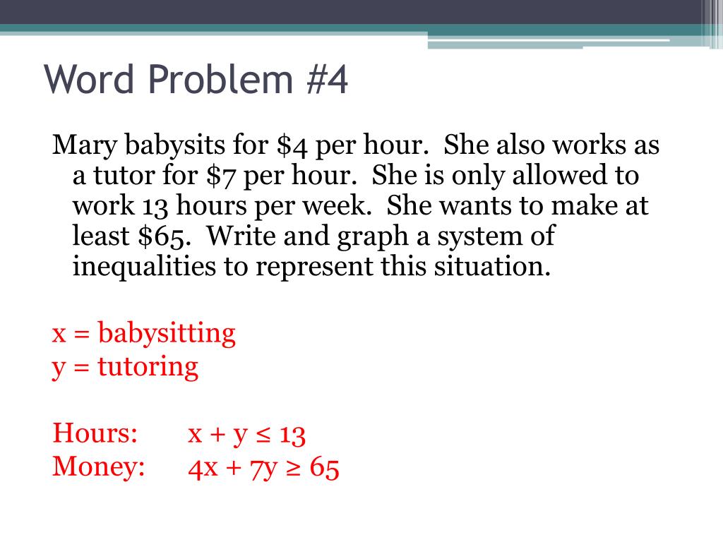 Inequality Word Problems Worksheet Inequality Word Problems Worksheet