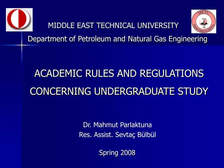 PPT - ACADEMIC RULES AND REGULATIONS CONCERNING UNDERGRADUATE STUDY ...