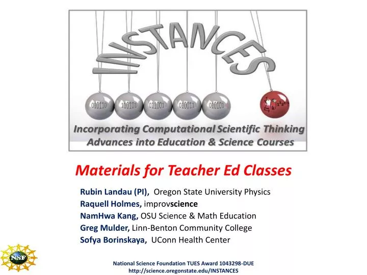 PPT - Materials for Teacher Ed Classes PowerPoint Presentation, free ...
