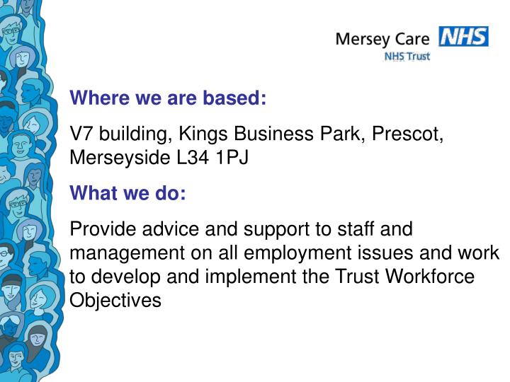 PPT - The Human Resources Department Welcomes you to Mersey Care ...