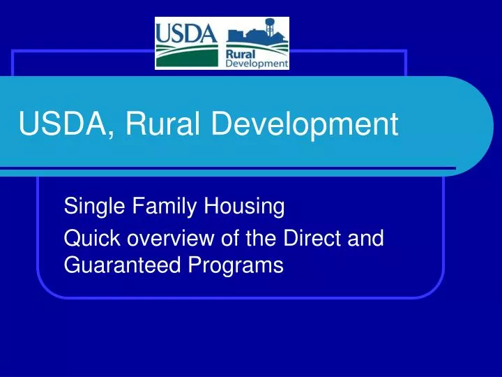 PPT - USDA, Rural Development PowerPoint Presentation, free download ...