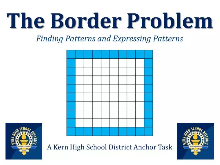 PPT - The Border Problem Finding Patterns and Expressing Patterns ...