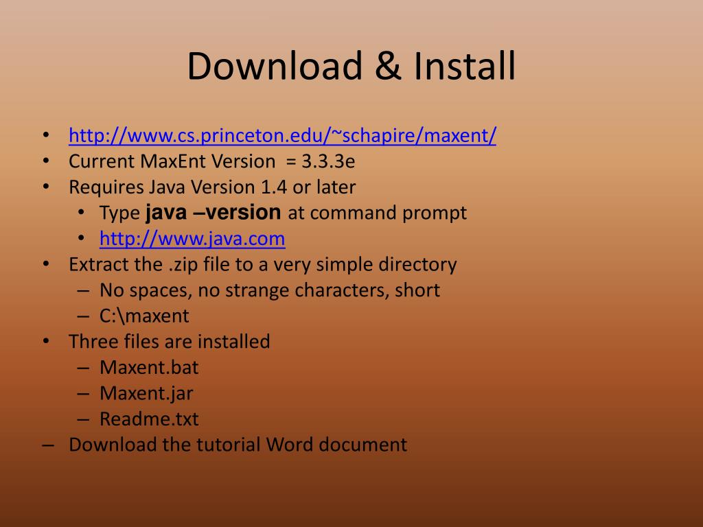 Ppt Modeling Species Distribution With Maxent Powerpoint Presentation