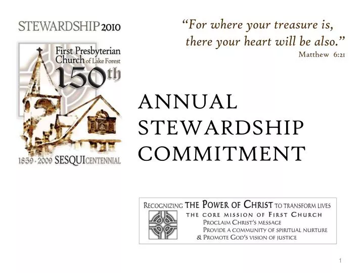 PPT - ANNUAL STEWARDSHIP COMMITMENT PowerPoint Presentation, free download - ID:5762324