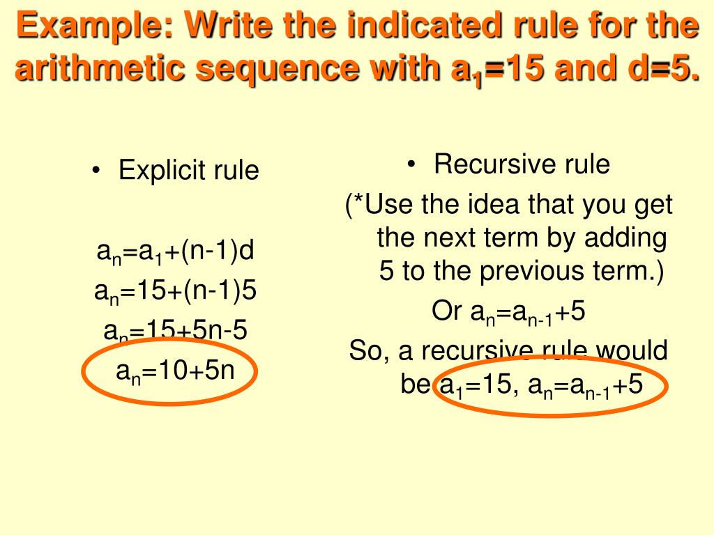 PPT 7 5 Use Recursive Rules With Sequences And Functions PowerPoint 