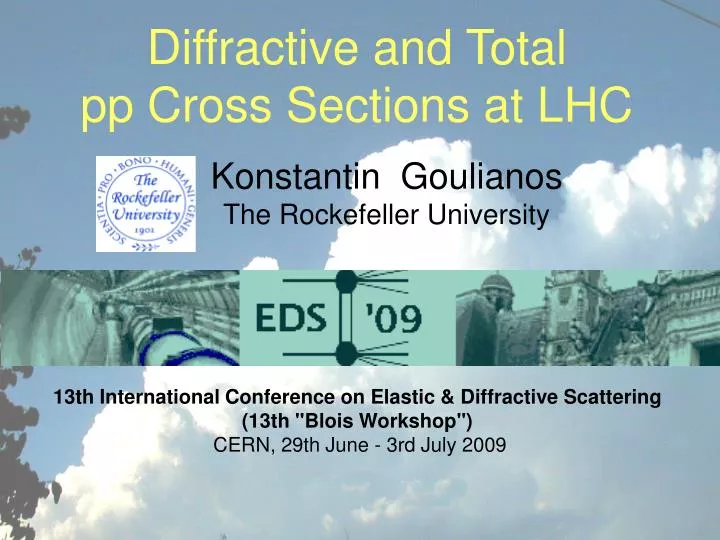 PPT - Diffractive and Total pp Cross Sections at LHC PowerPoint ...