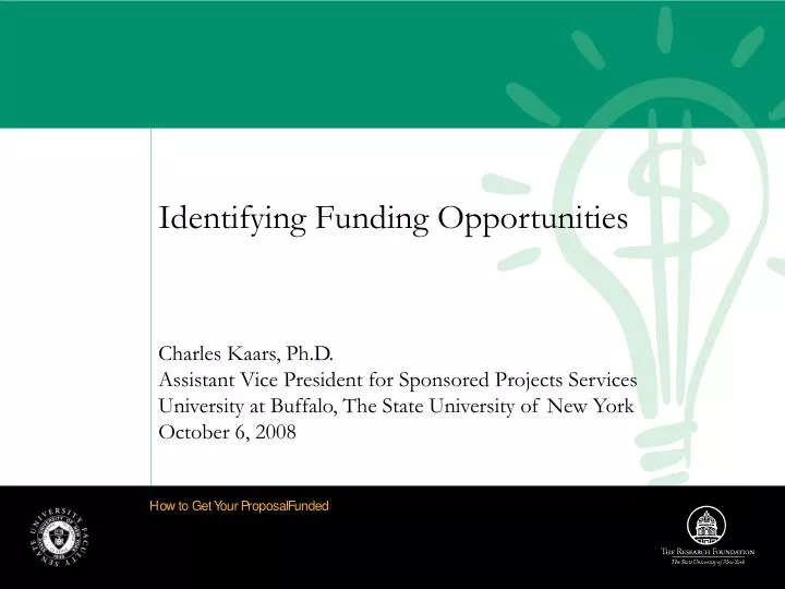 PPT - Identifying Funding Opportunities PowerPoint Presentation, free ...