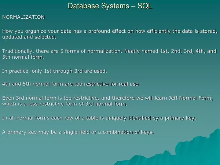 PPT - Database Systems – SQL PowerPoint Presentation, free download ...