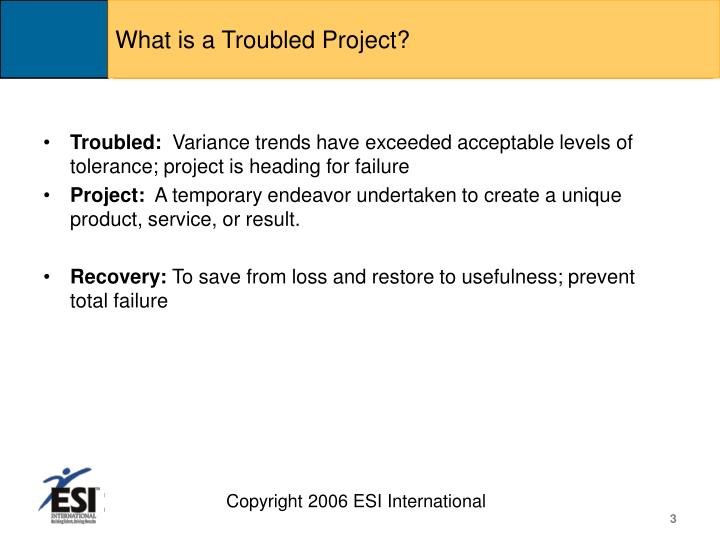PPT - Troubled Project Recovery – The First Steps PowerPoint ... PPT - Troubled Project Recovery – The First Steps PowerPoint ...
