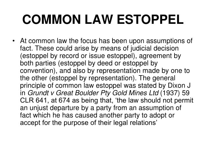 PPT - Estoppel PowerPoint Presentation - ID:5764176