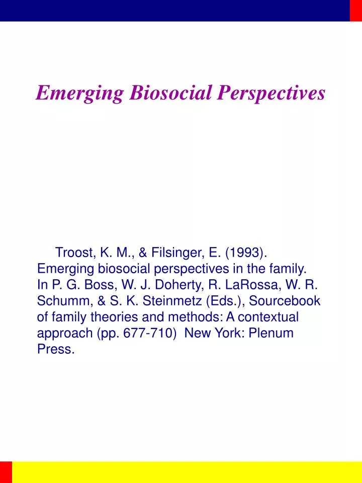 PPT - Emerging Biosocial Perspectives PowerPoint Presentation, free ...