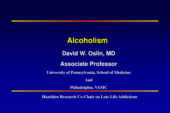 PPT - Alcoholism PowerPoint Presentation, free download - ID:5764875