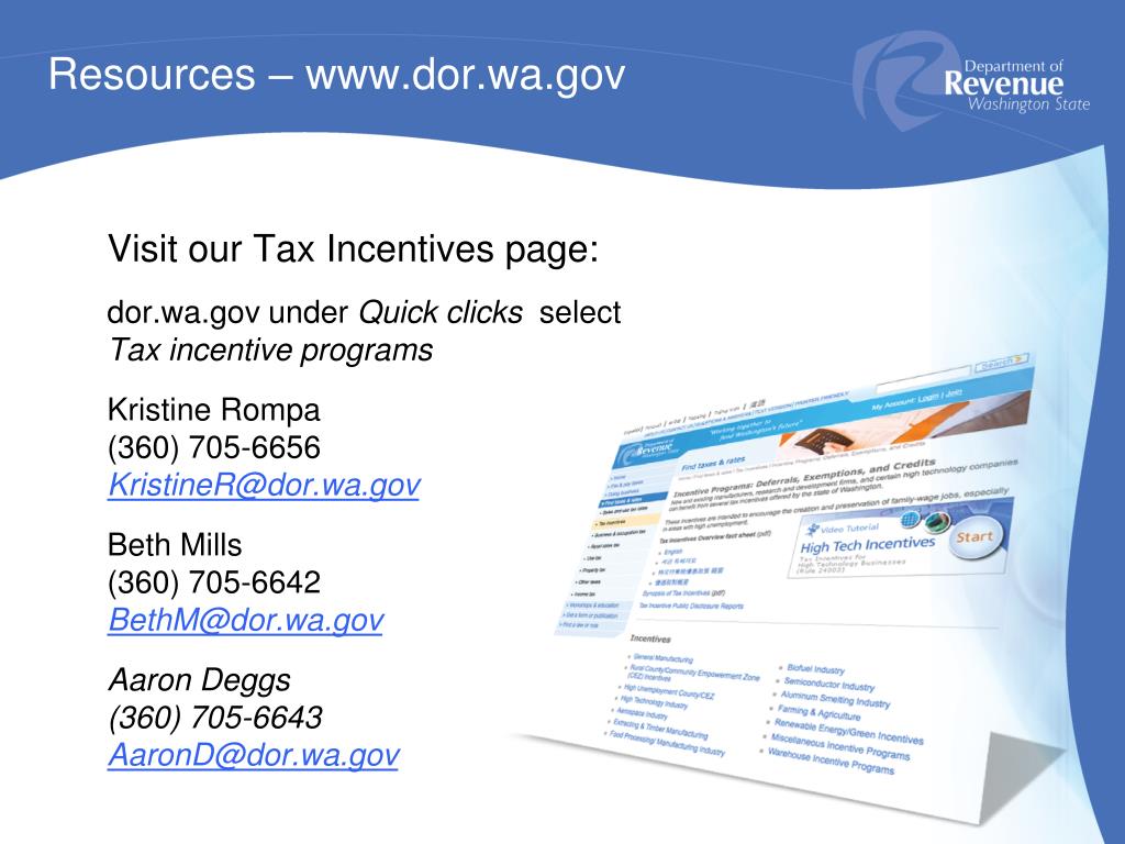 PPT - Washington’s Aerospace Tax Incentives PowerPoint Presentation ...