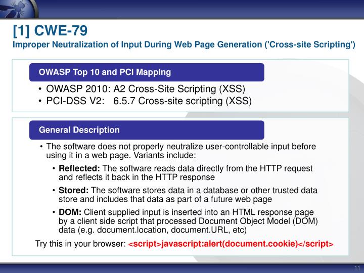 PPT - 2010 CWE/SANS Top 25 with OWASP Top 10 and PCI DSS V2 Mapping ...